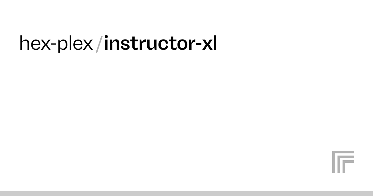 Examples – hex-plex/instructor-xl – Replicate