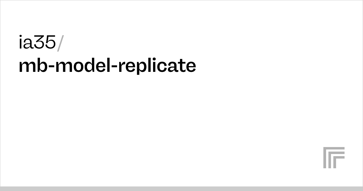 ia35/mb-model-replicate – Run with an API on Replicate