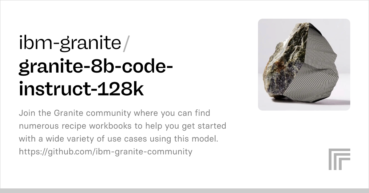 ibm-granite/granite-8b-code-instruct-128k – Run with an API on Replicate ibm-granite/granite-8b-code-instruct-128k – Run with an API on Replicate