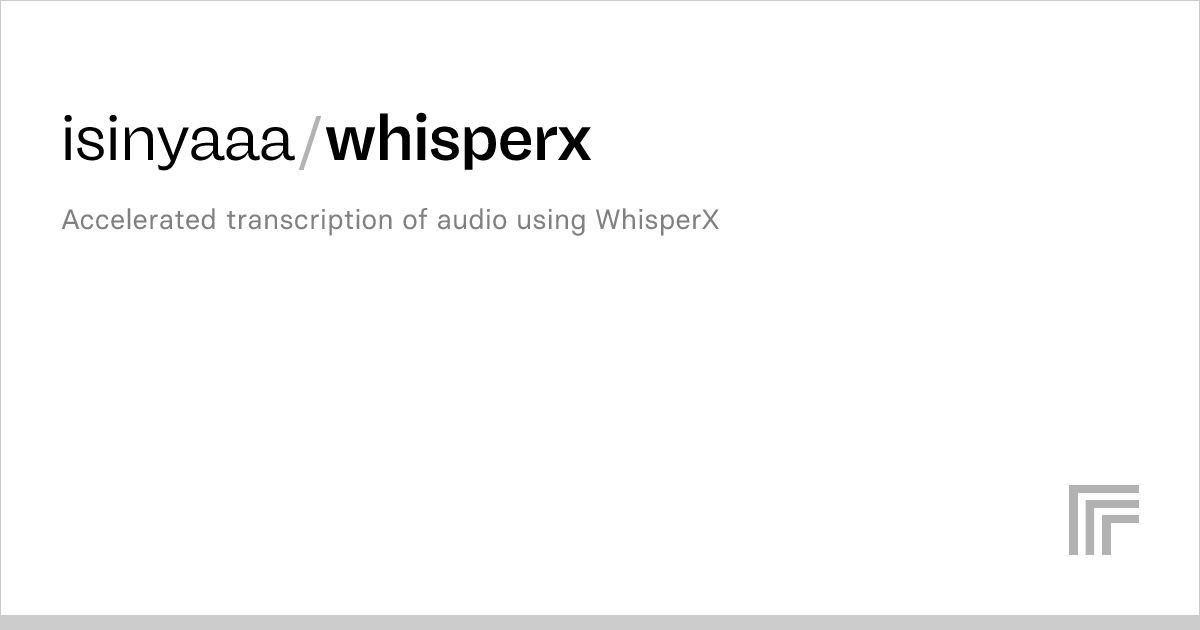 Examples – isinyaaa/whisperx – Replicate