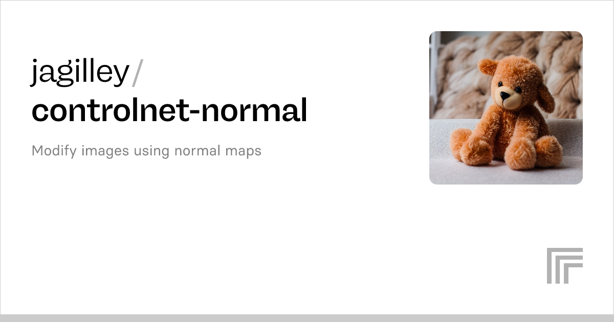 Jagilleycontrolnet Normal Run With An Api On Replicate 3686