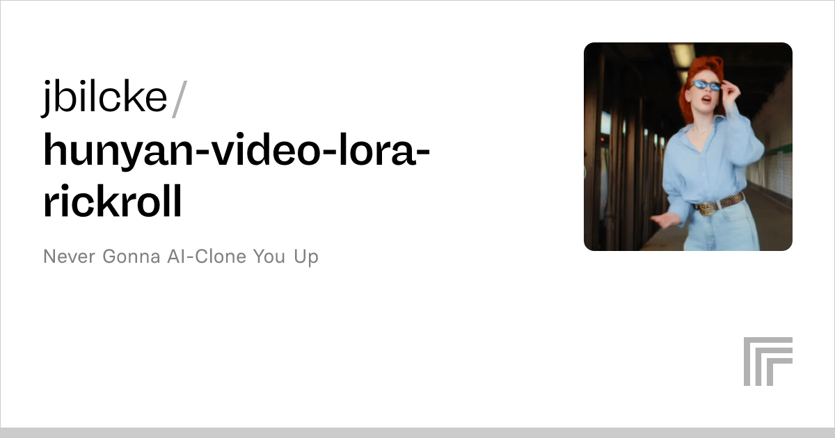 Examples – jbilcke/hunyan-video-lora-rickroll | Replicate