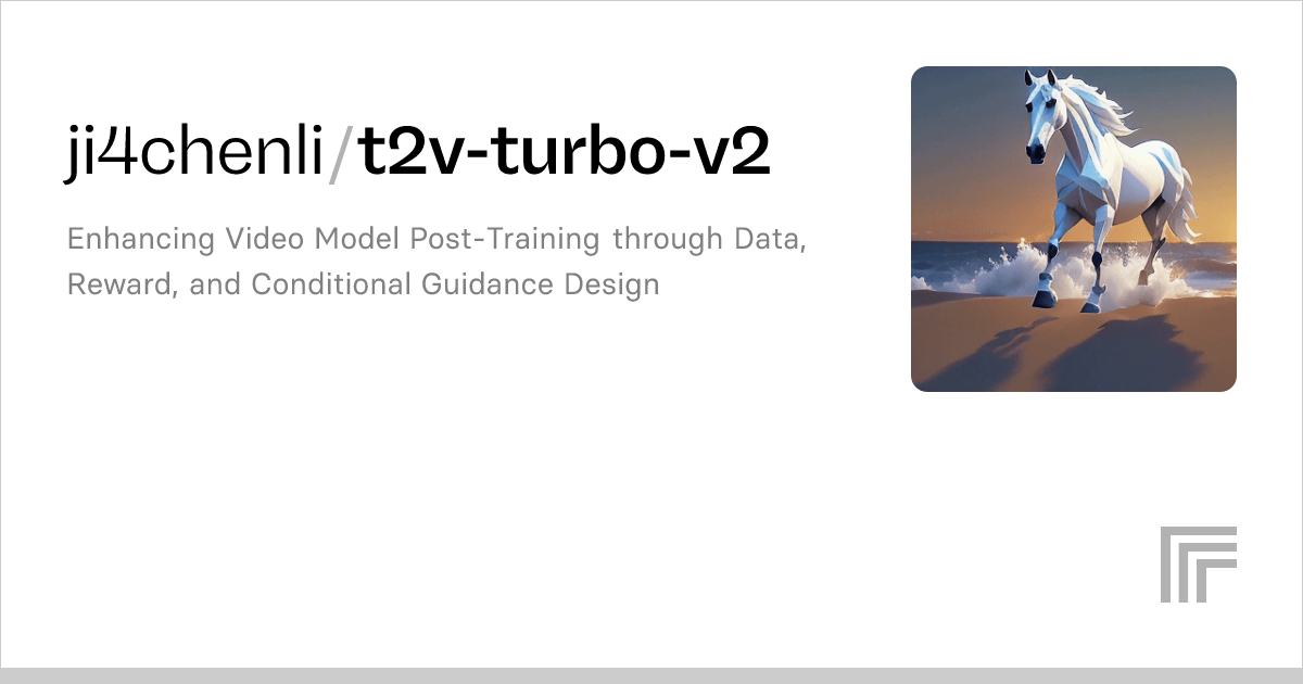 ji4chenli/t2v-turbo-v2 | Run with an API on Replicate