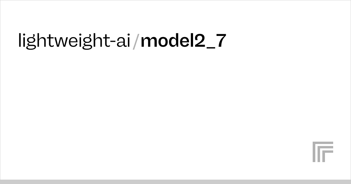 lightweight-ai/model2_7 – API reference
