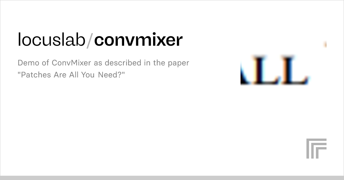 locuslab/convmixer – API reference