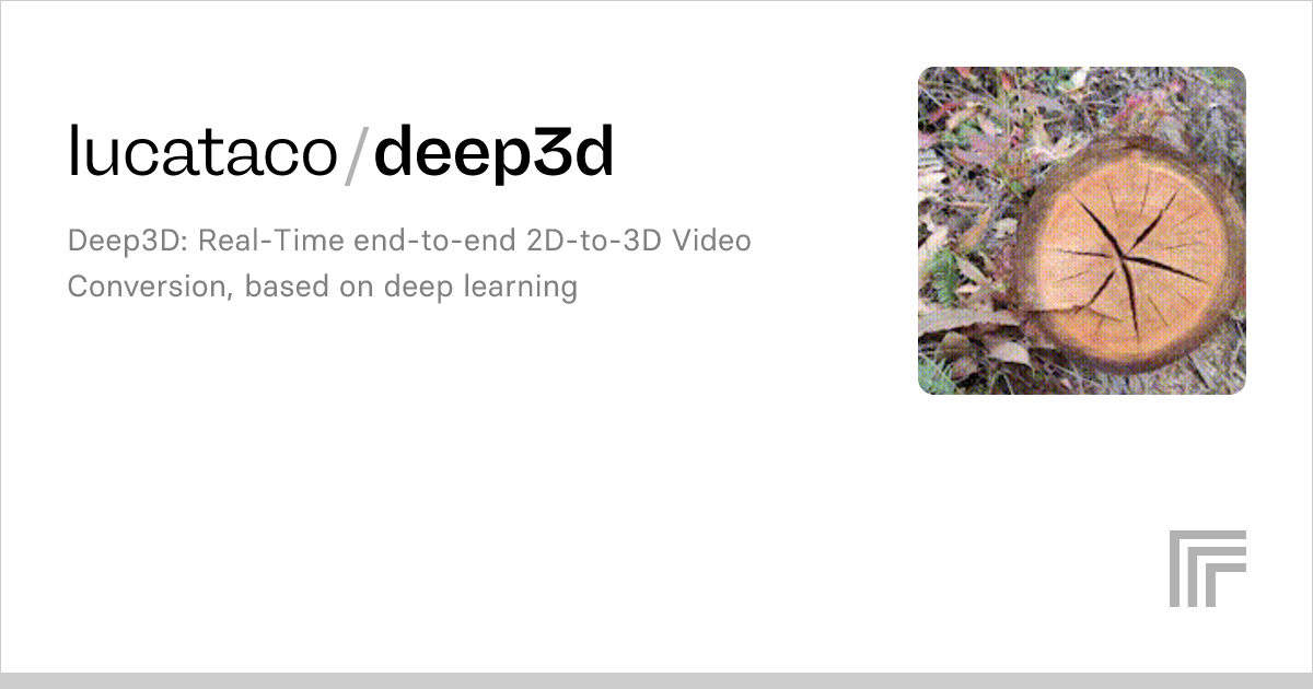lucataco/deep3d | Run with an API on Replicate