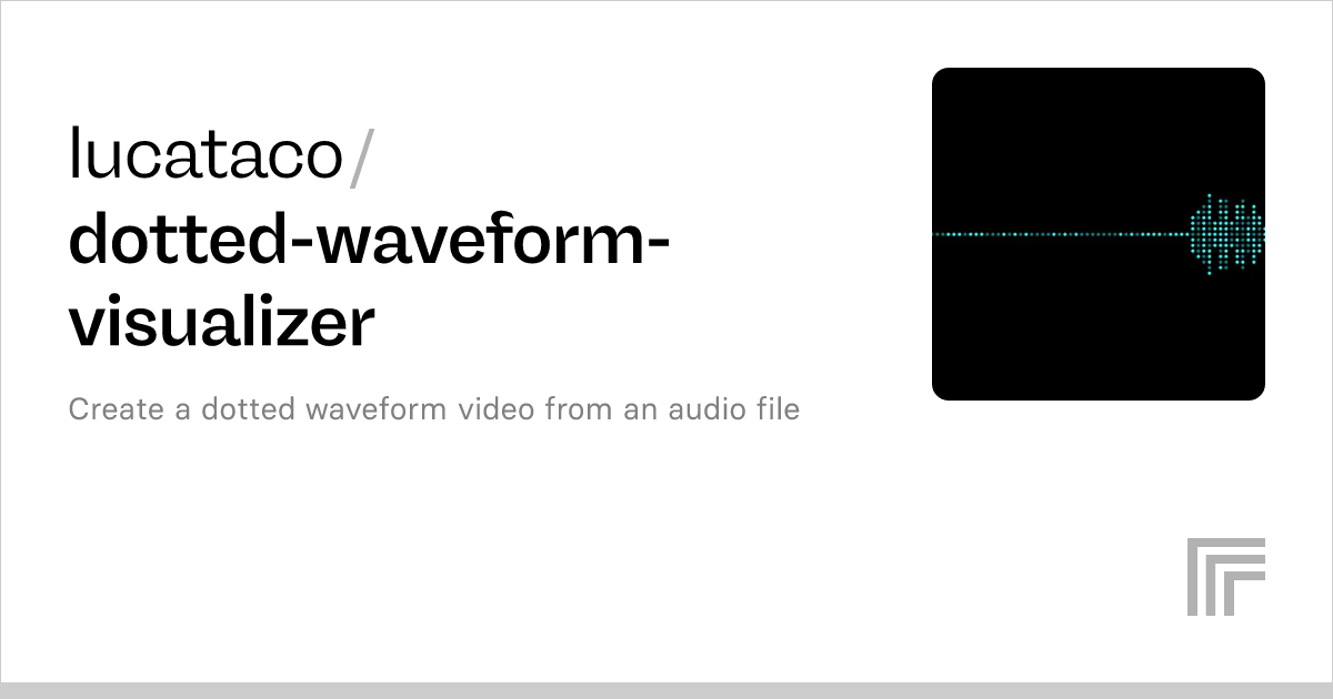 Lucataco Dotted Waveform Visualizer Run With An Api On Replicate