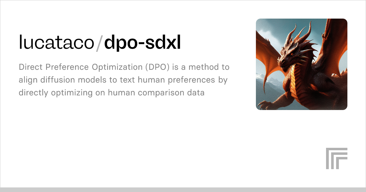 lucataco/dpo-sdxl – Run with an API on Replicate lucataco/dpo-sdxl – Run with an API on Replicate