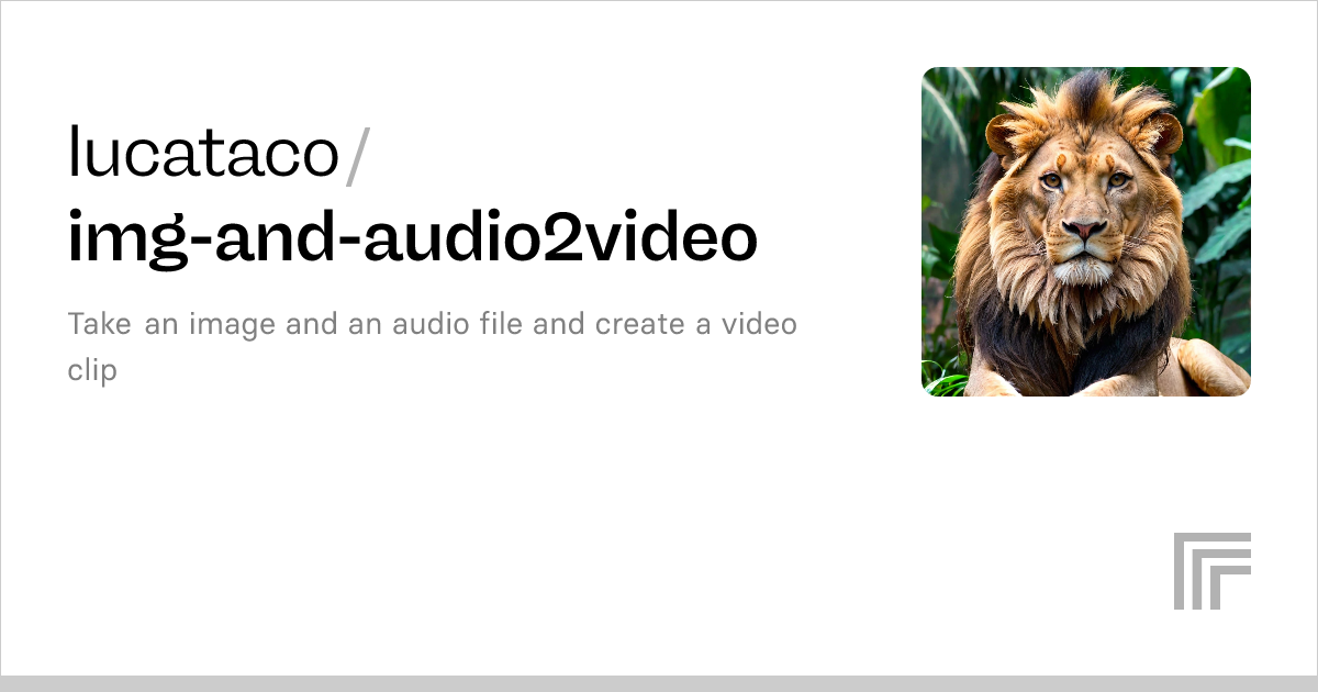 lucataco/img-and-audio2video | Run with an API on Replicate