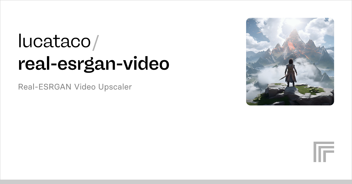 lucataco/real-esrgan-video | Run with an API on Replicate
