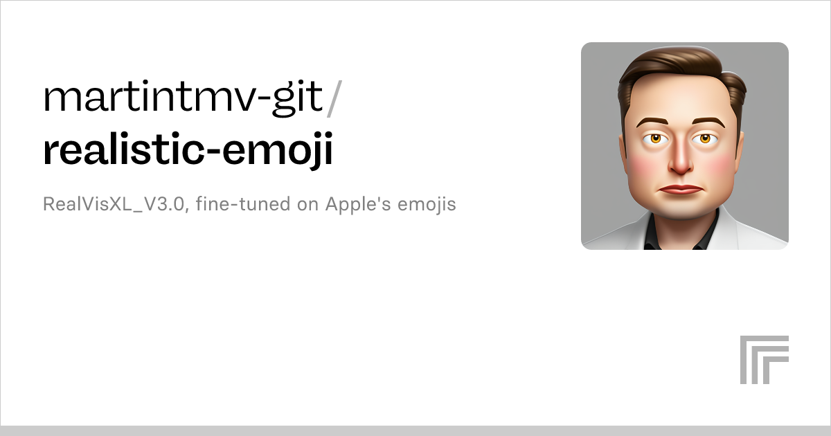 martintmv-git/realistic-emoji | Run with an API on Replicate