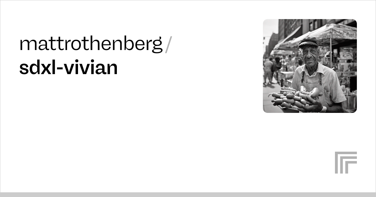 Examples – mattrothenberg/sdxl-vivian – Replicate