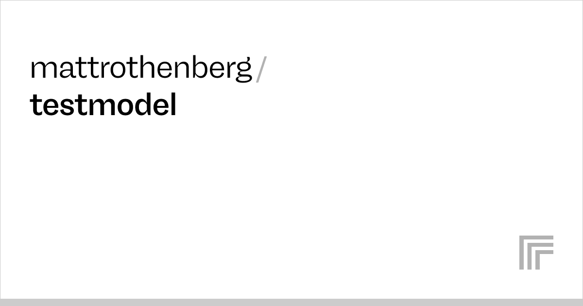 Mattrothenbergtestmodel Run With An Api On Replicate