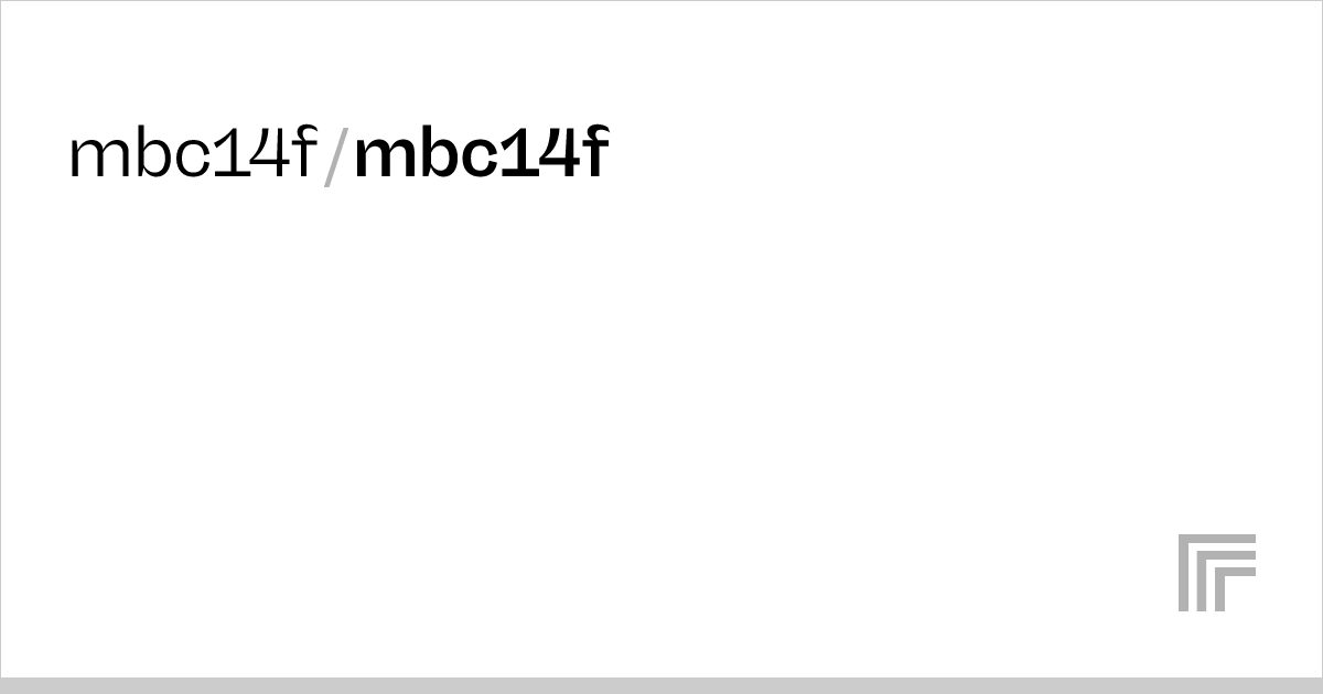 Examples – mbc14f/mbc14f | Replicate