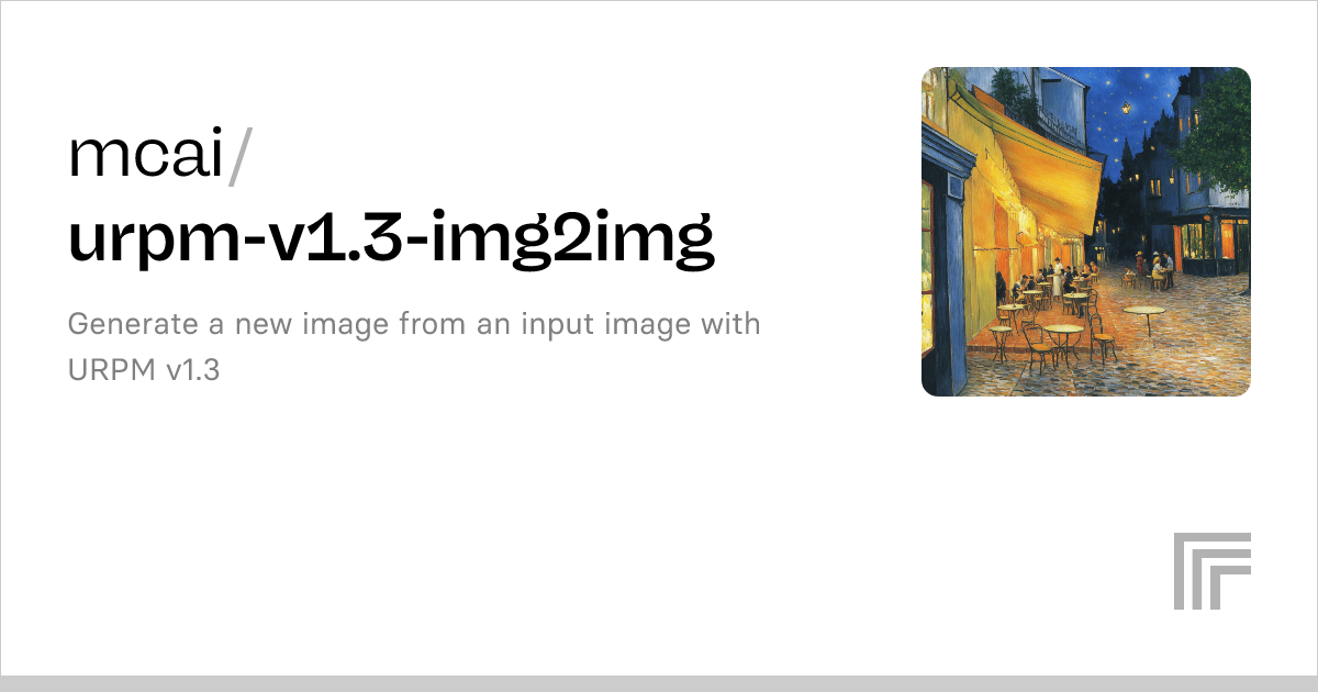 mcai/urpm-v1.3-img2img | Run with an API on Replicate