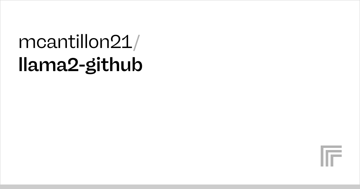 mcantillon21/llama2-github – Run with an API on Replicate mcantillon21/llama2-github – Run with an API on Replicate