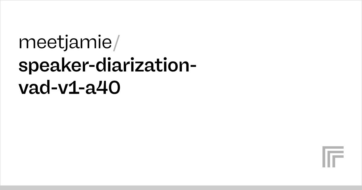 Examples – meetjamie/speaker-diarization-vad-v1-a40 – Replicate