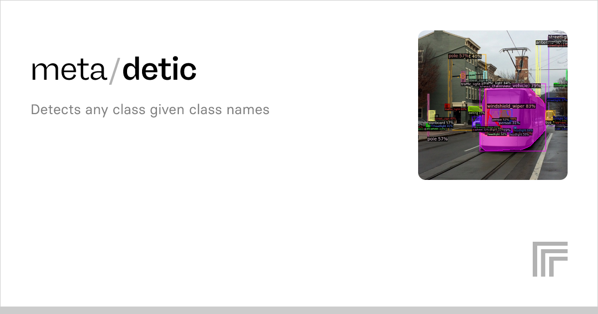 meta/detic | Run with an API on Replicate
