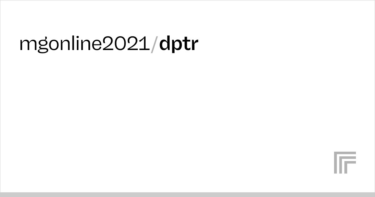 mgonline2021/dptr – Run with an API on Replicate