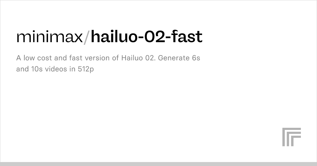 Examples – minimax/hailuo-02-fast | Replicate