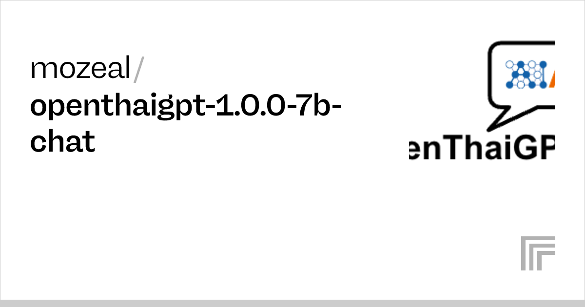 mozeal/openthaigpt-1.0.0-7b-chat – Run with an API on Replicate mozeal/openthaigpt-1.0.0-7b-chat – Run with an API on Replicate