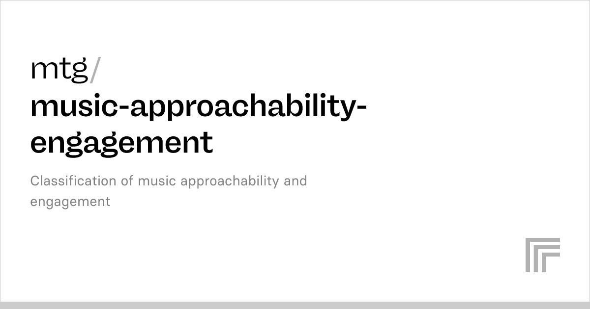 mtg/music-approachability-engagement | Run with an API on Replicate