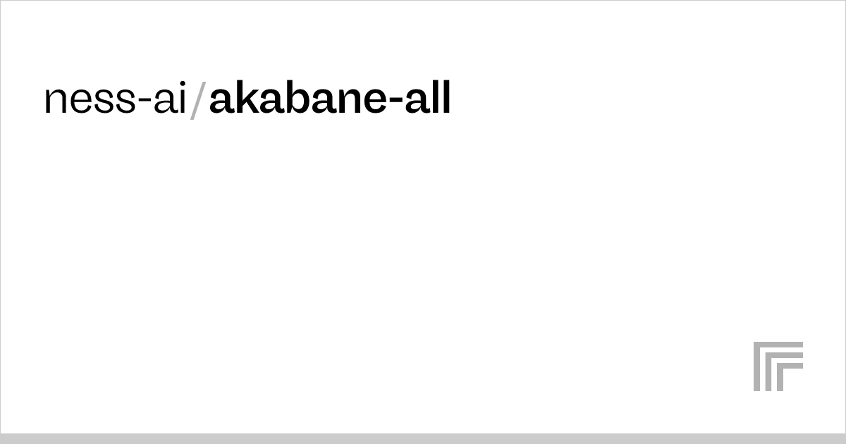 ness-ai/akabane-all – Run with an API on Replicate ness-ai/akabane-all – Run with an API on Replicate