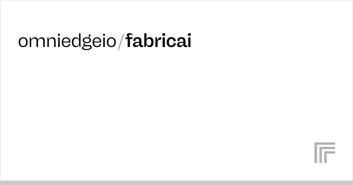 omniedgeio/fabricai – Run with an API on Replicate omniedgeio/fabricai – Run with an API on Replicate