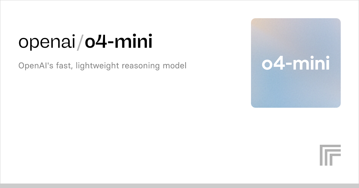 OpenAI o4-mini API