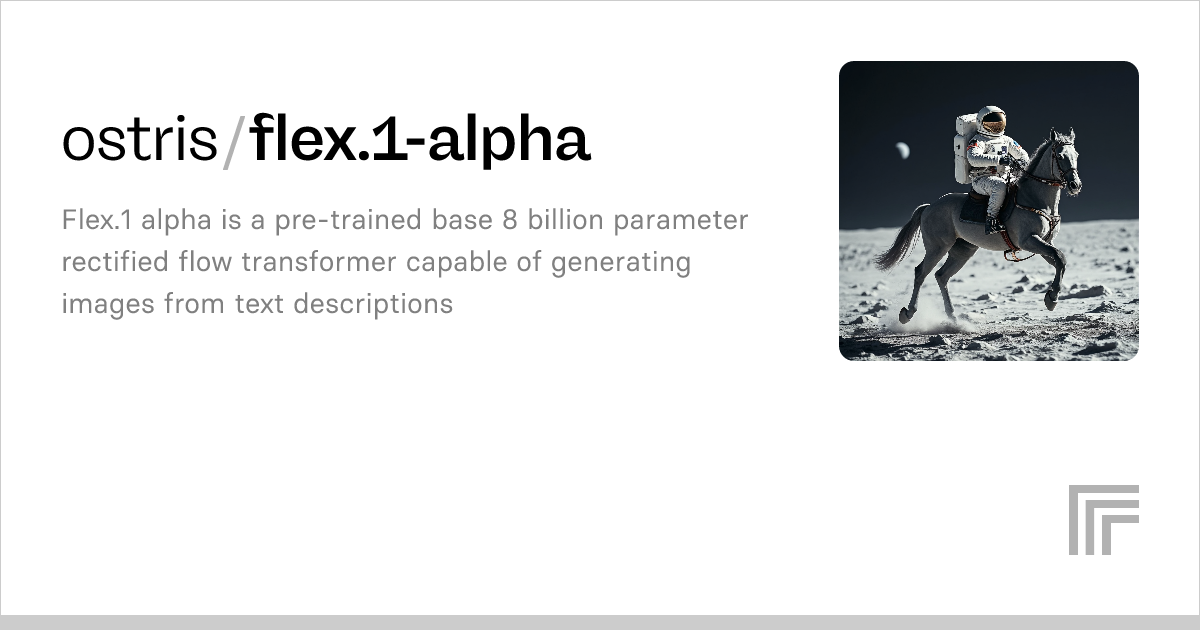 ostris/flex.1-alpha | Run with an API on Replicate