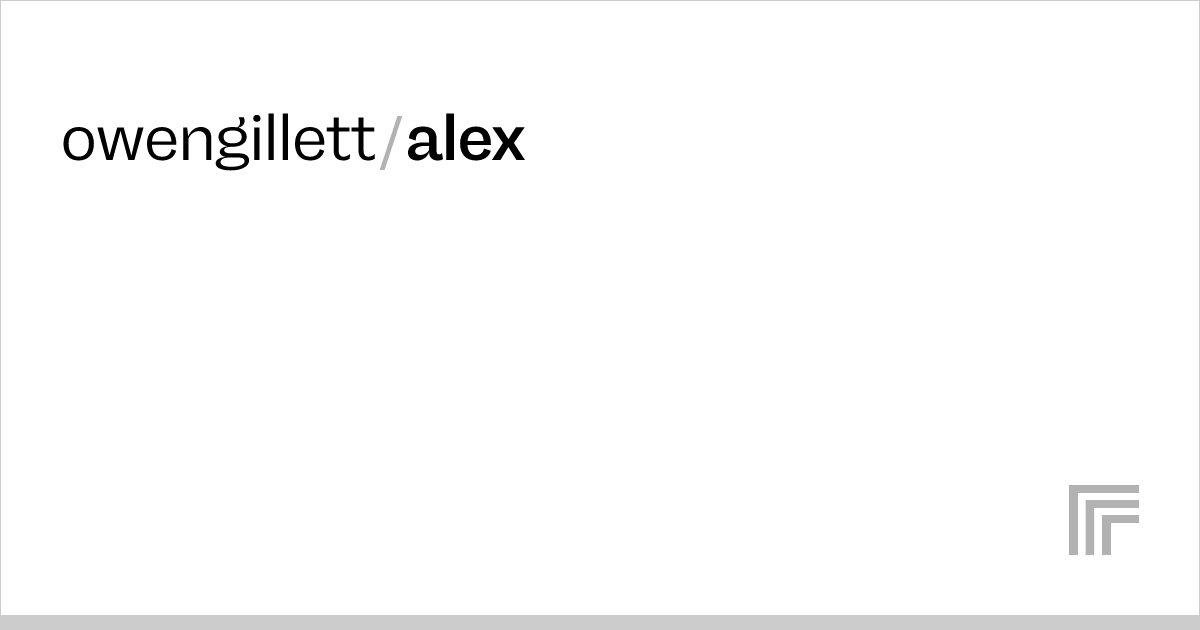Examples – owengillett/alex | Replicate