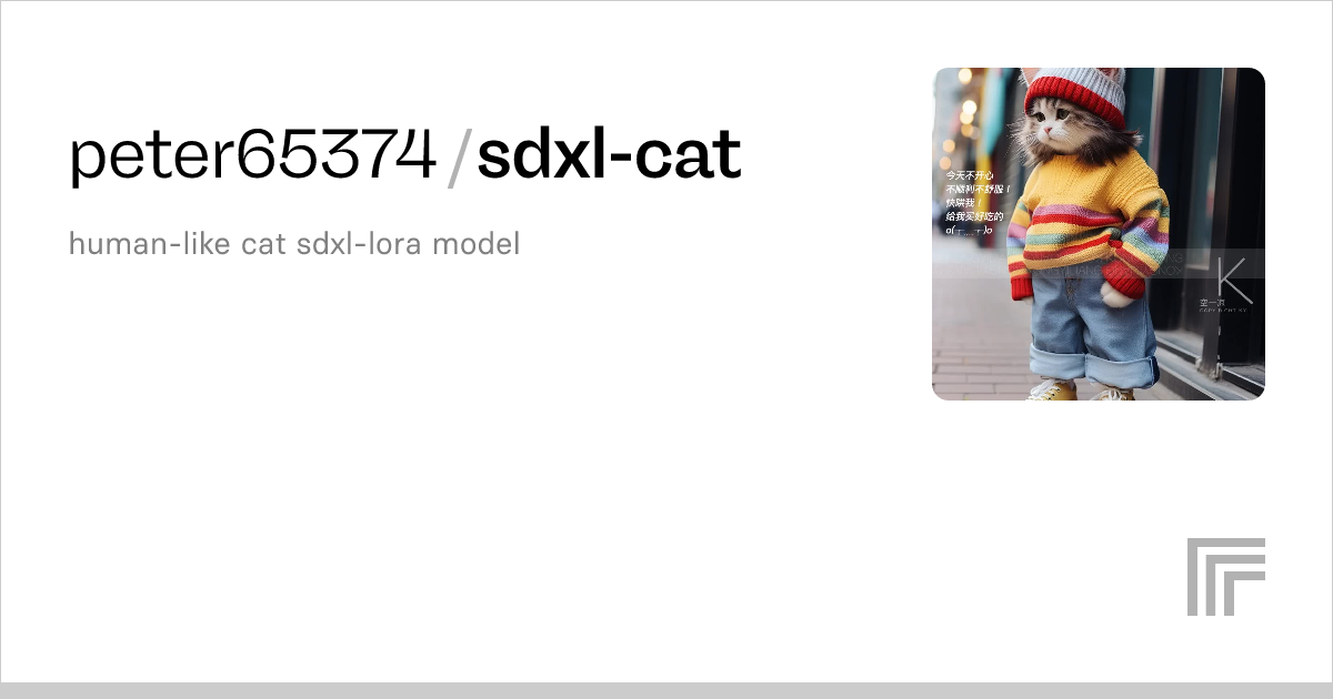Examples – peter65374/sdxl-cat | Replicate