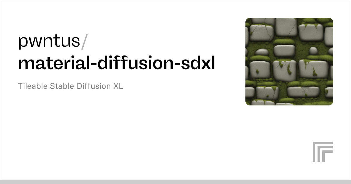 pwntus/material-diffusion-sdxl – Run with an API on Replicate pwntus/material-diffusion-sdxl – Run with an API on Replicate