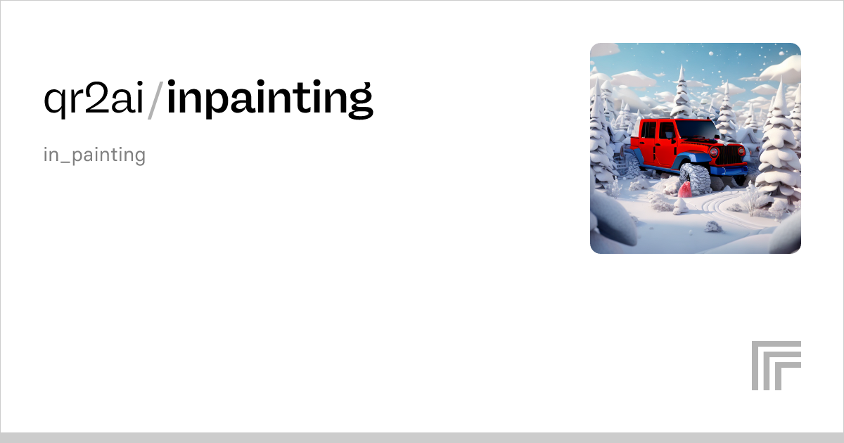 qr2ai/inpainting – Run with an API on Replicate
