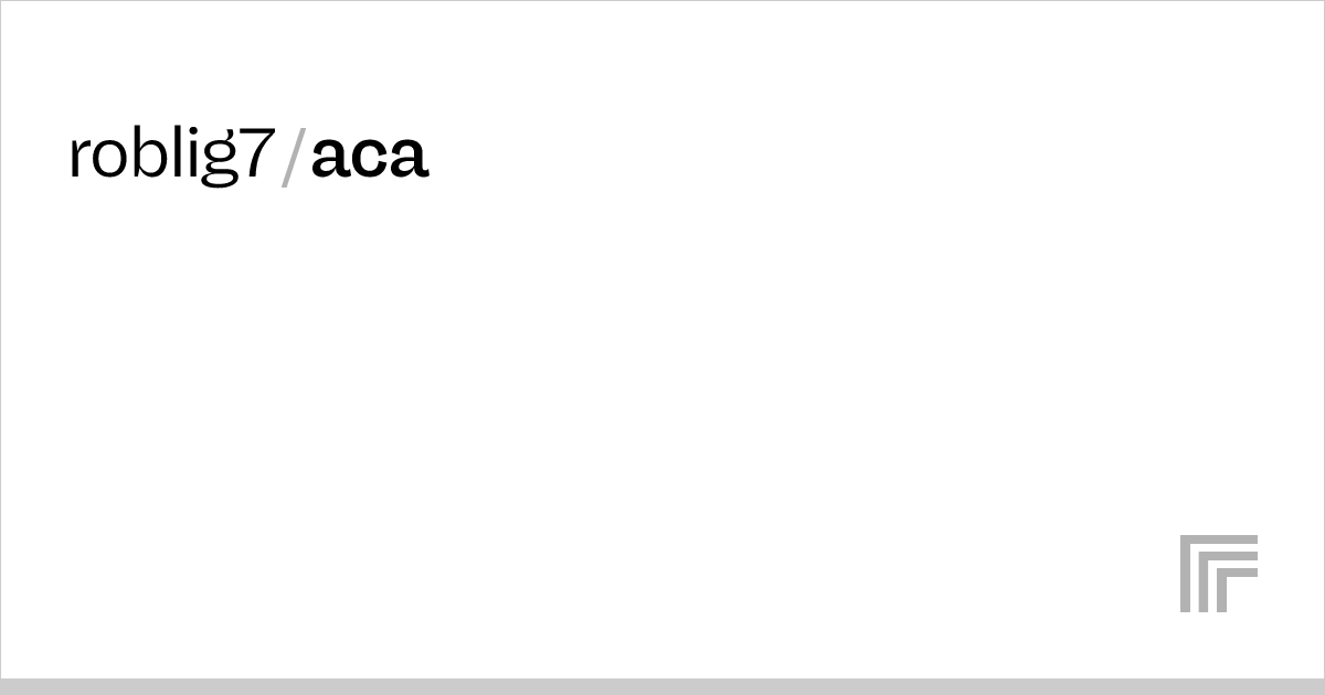 roblig7/aca | API reference
