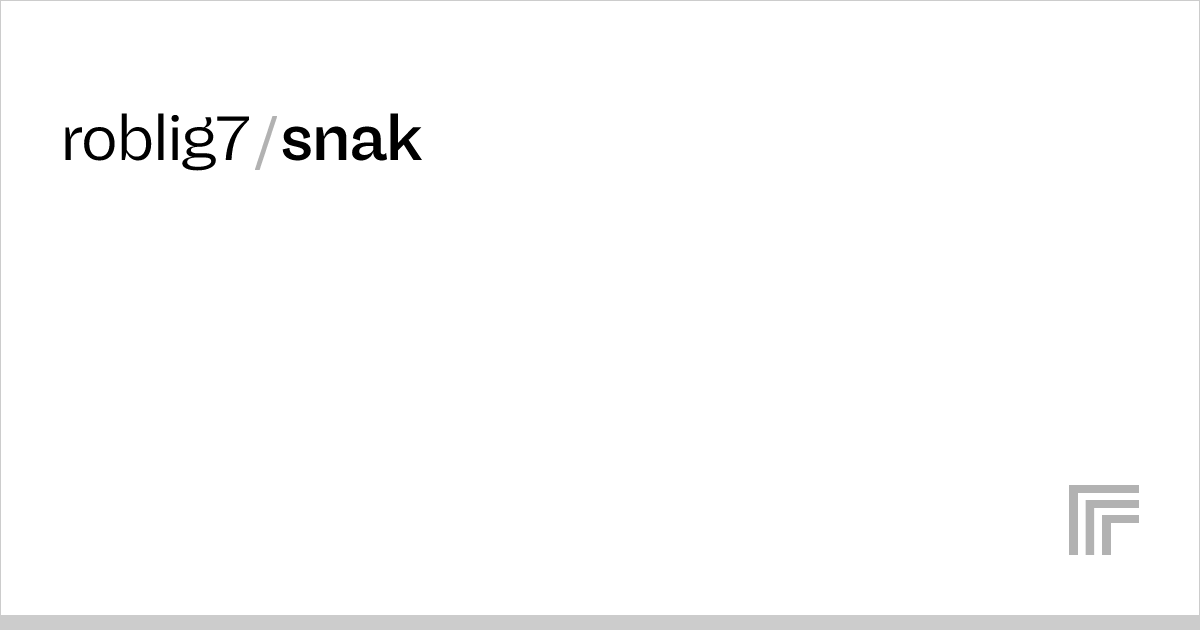 roblig7/snak – Run with an API on Replicate