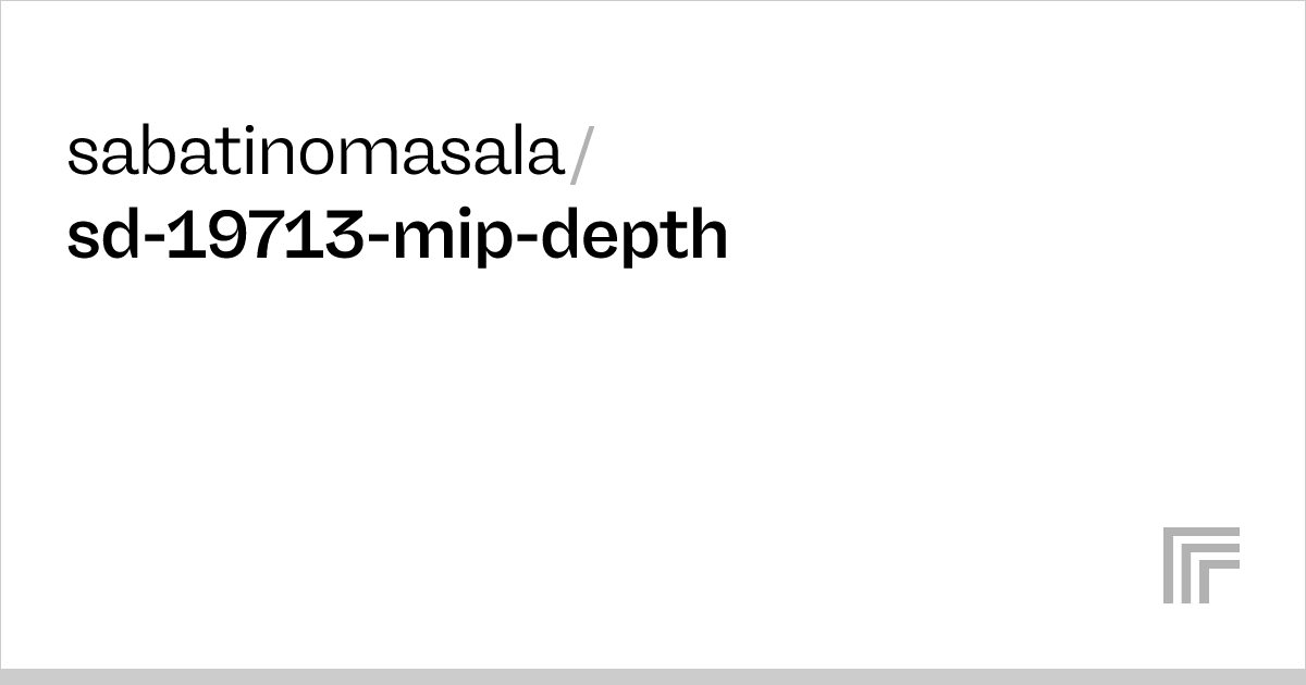 Examples – sabatinomasala/sd-19713-mip-depth | Replicate