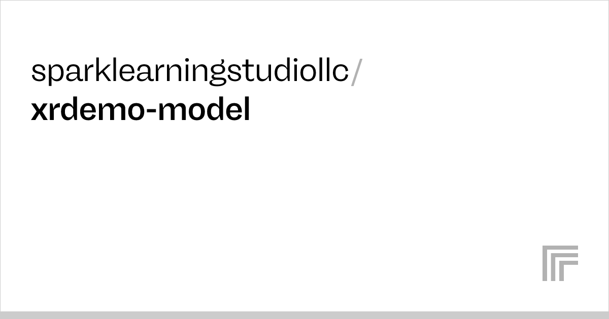 sparklearningstudiollc/xrdemo-model | Run with an API on Replicate