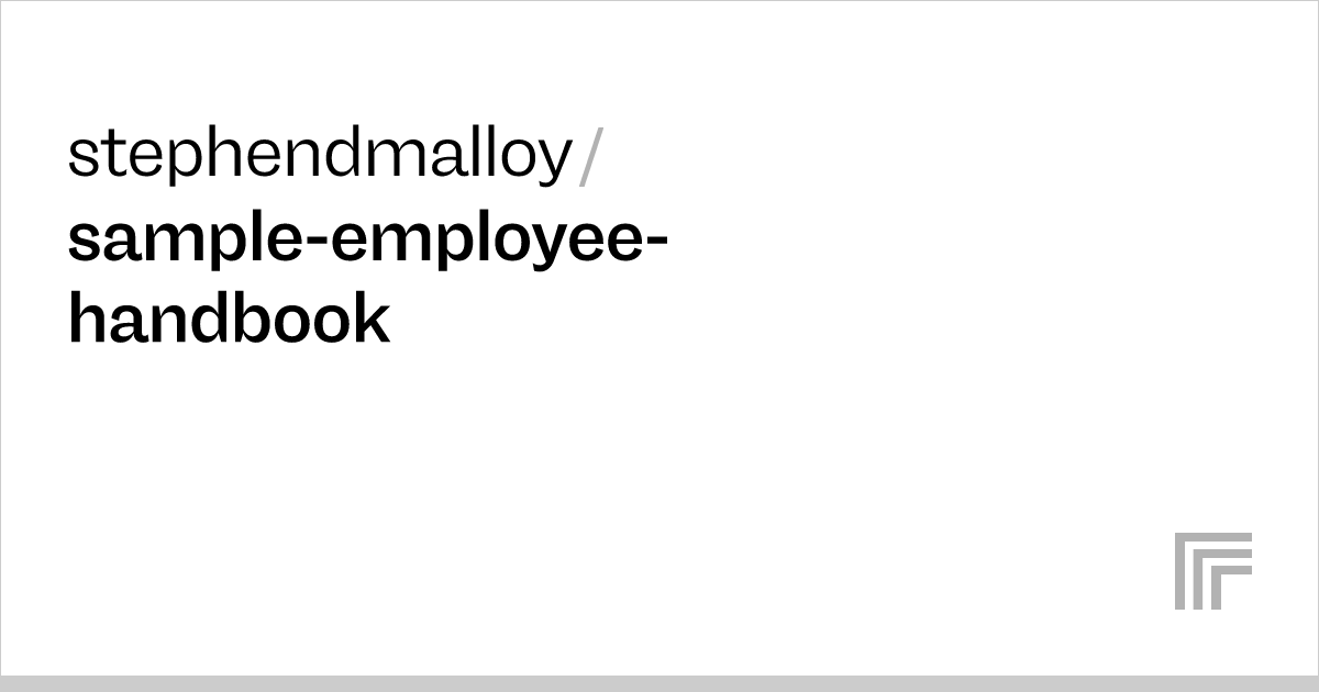 Examples – stephendmalloy/sample-employee-handbook | Replicate