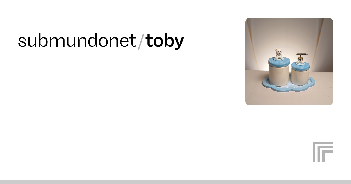 submundonet/toby – Run with an API on Replicate