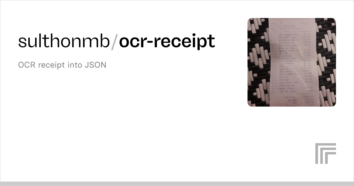 Sulthonmbocr Receipt Run With An Api On Replicate