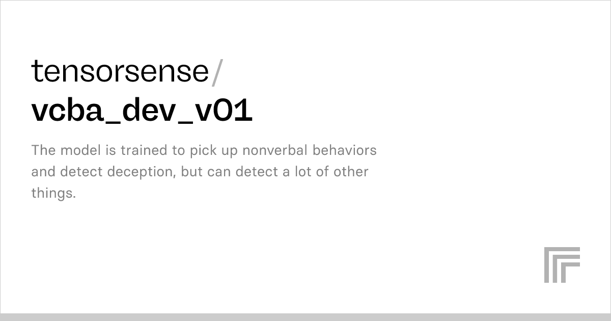 tensorsense/vcba_dev_v01 – API reference