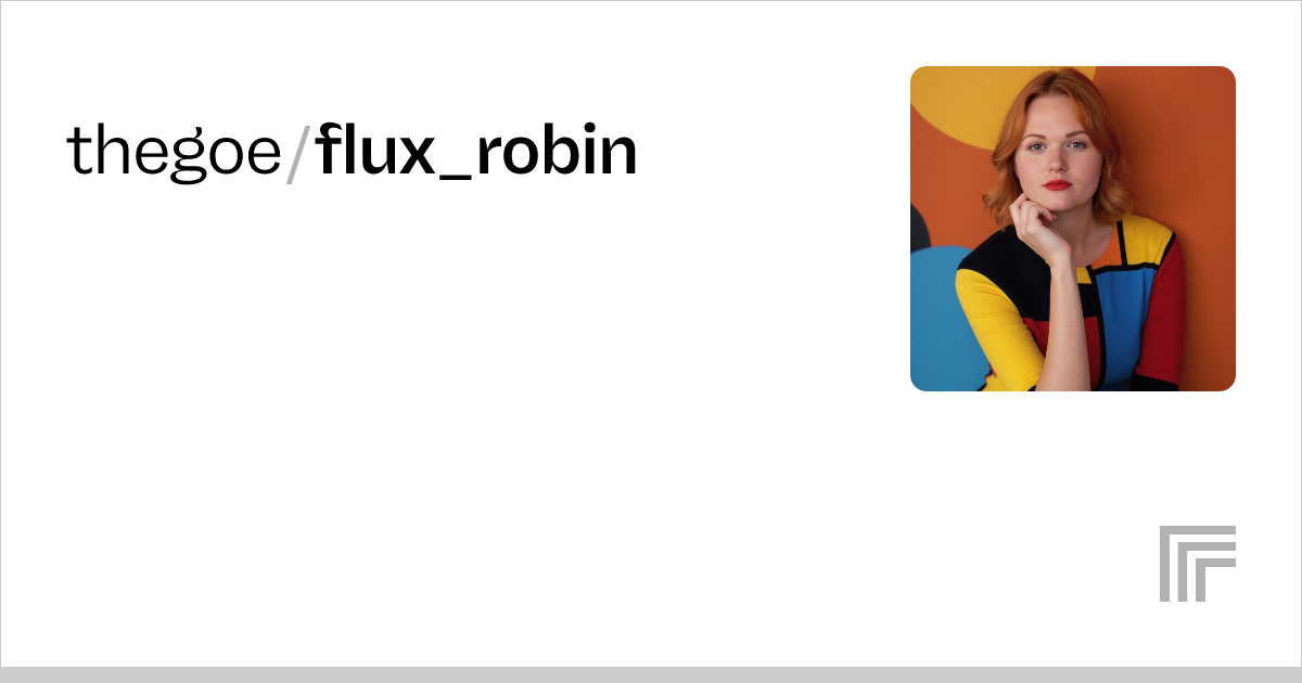 thegoe/flux_robin – Run with an API on Replicate