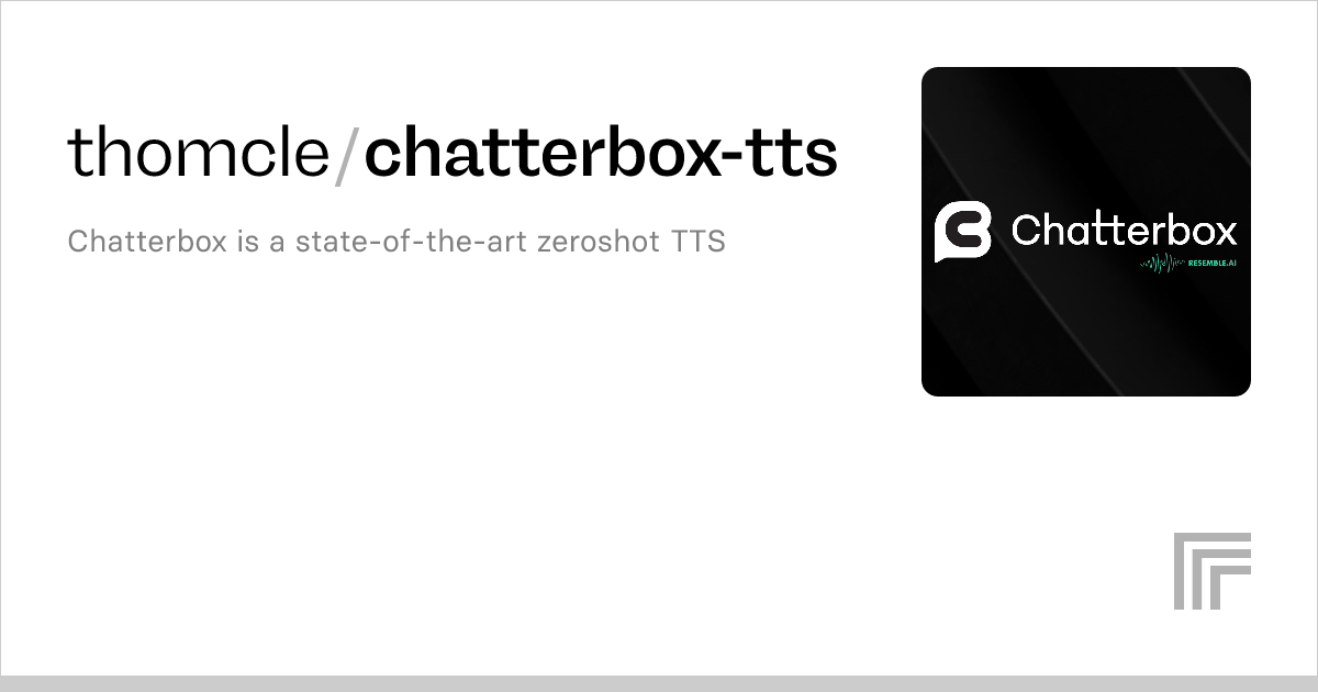 thomcle/chatterbox-tts | Run with an API on Replicate