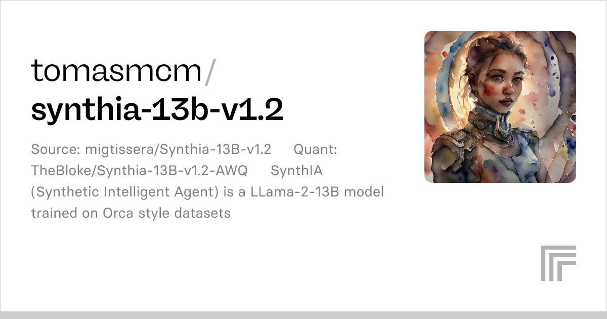 tomasmcm/synthia-13b-v1.2 – Run with an API on Replicate