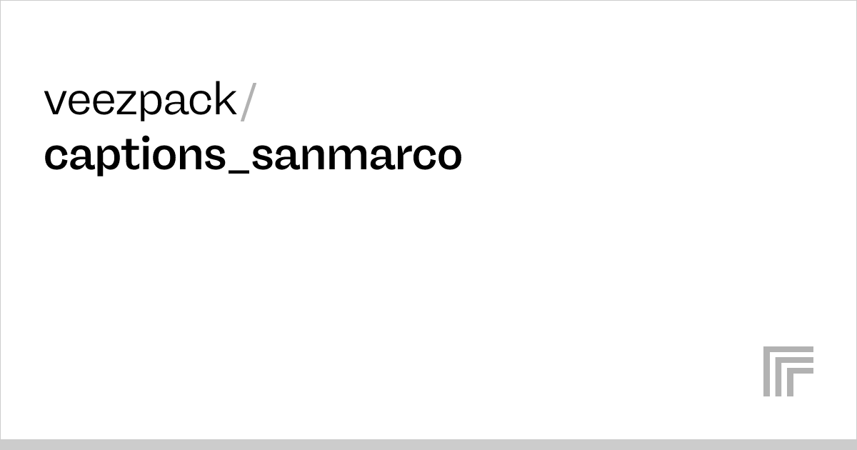 Examples – veezpack/captions_sanmarco – Replicate
