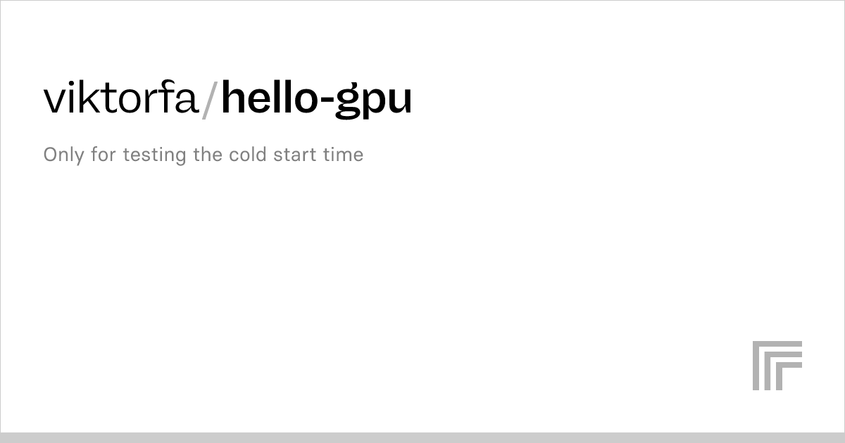 Examples – viktorfa/hello-gpu – Replicate
