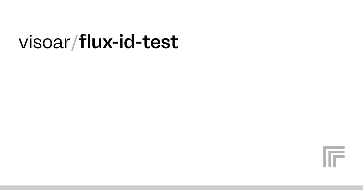 visoar/flux-id-test – Run with an API on Replicate