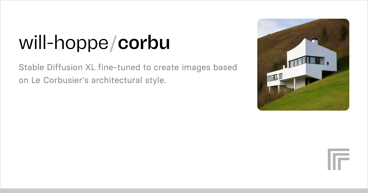 will-hoppe/corbu | Run with an API on Replicate