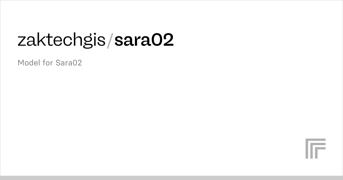 Examples – zaktechgis/sara02 | Replicate